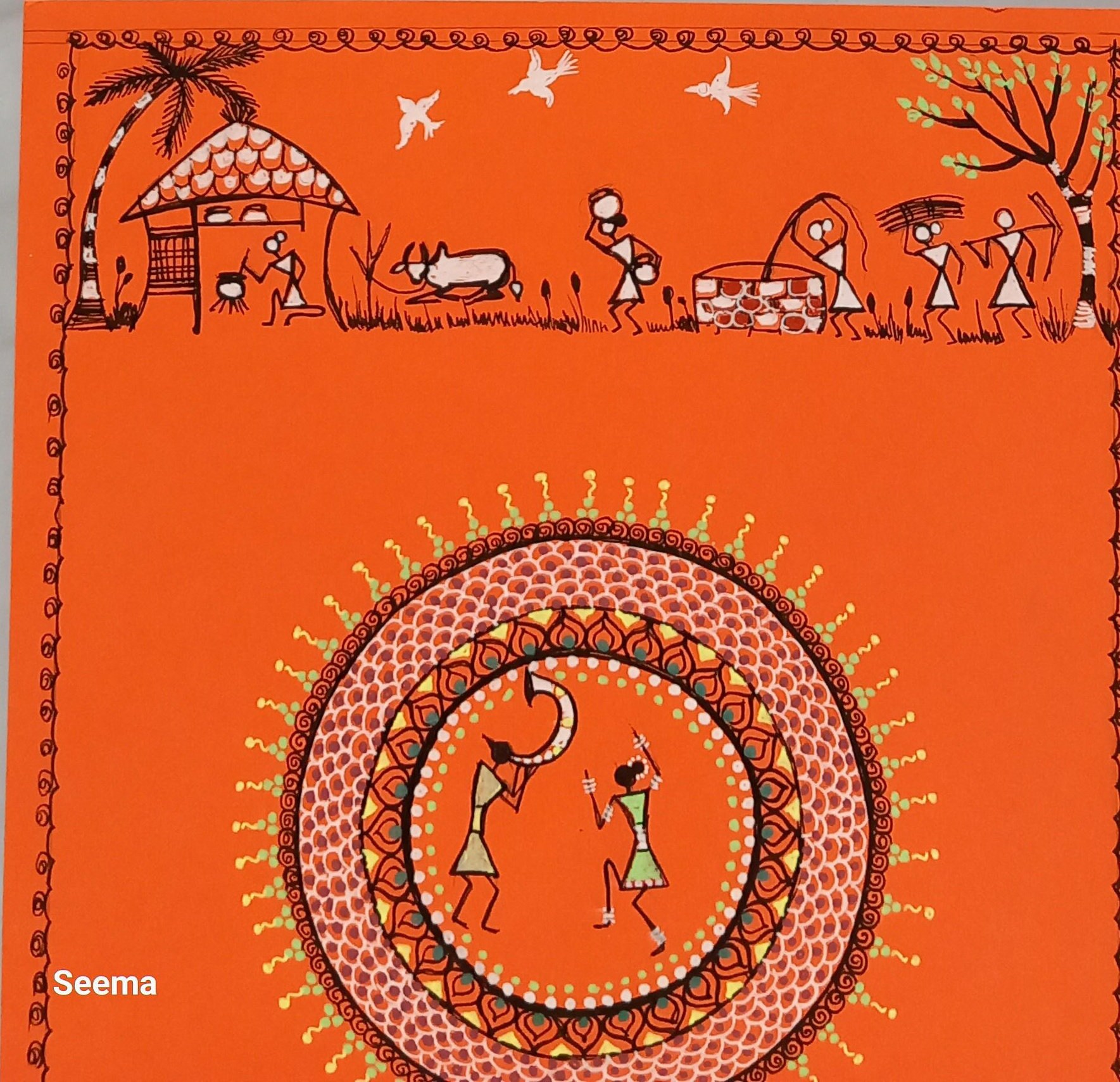 Warli Art. Warli Tribe Village People Life. - Etsy