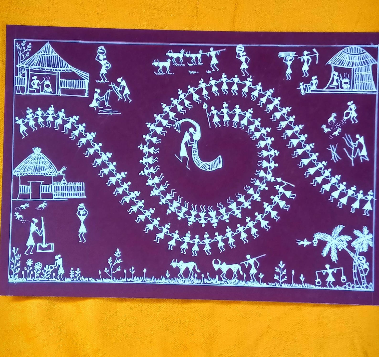 Warli Art. Warli Tribe Village People Life. - Etsy
