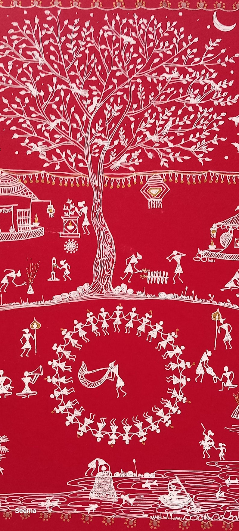 Warli Art. Warli Tribe Village People Life. - Etsy