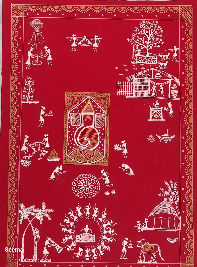Warli Art. Warli Tribe Village People Life. - Etsy