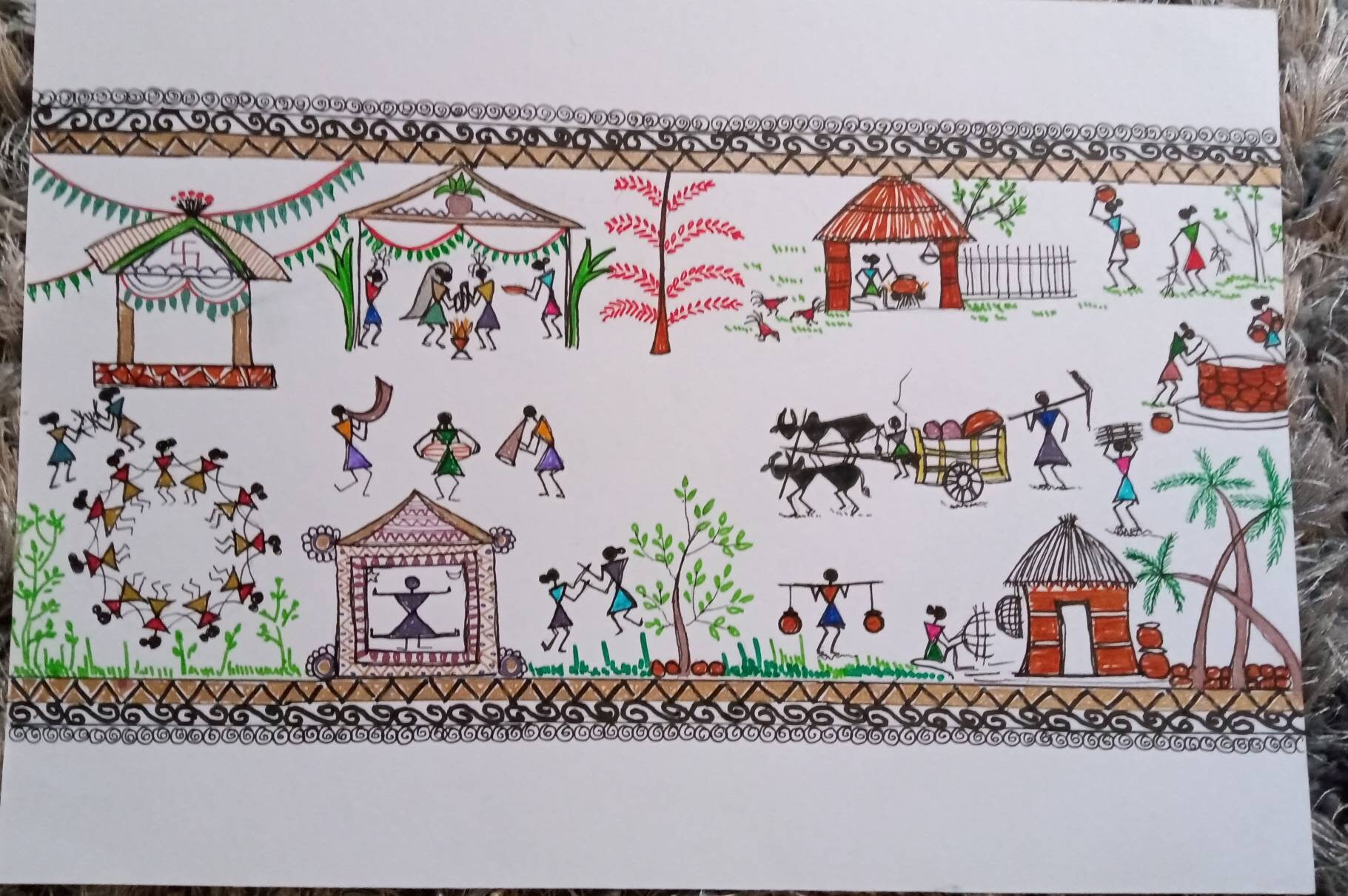 Warli Art . Tribal People of India - Etsy
