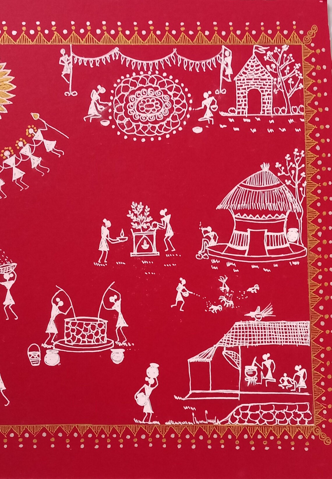 Warli Art. Warli Tribe Village People Life. - Etsy