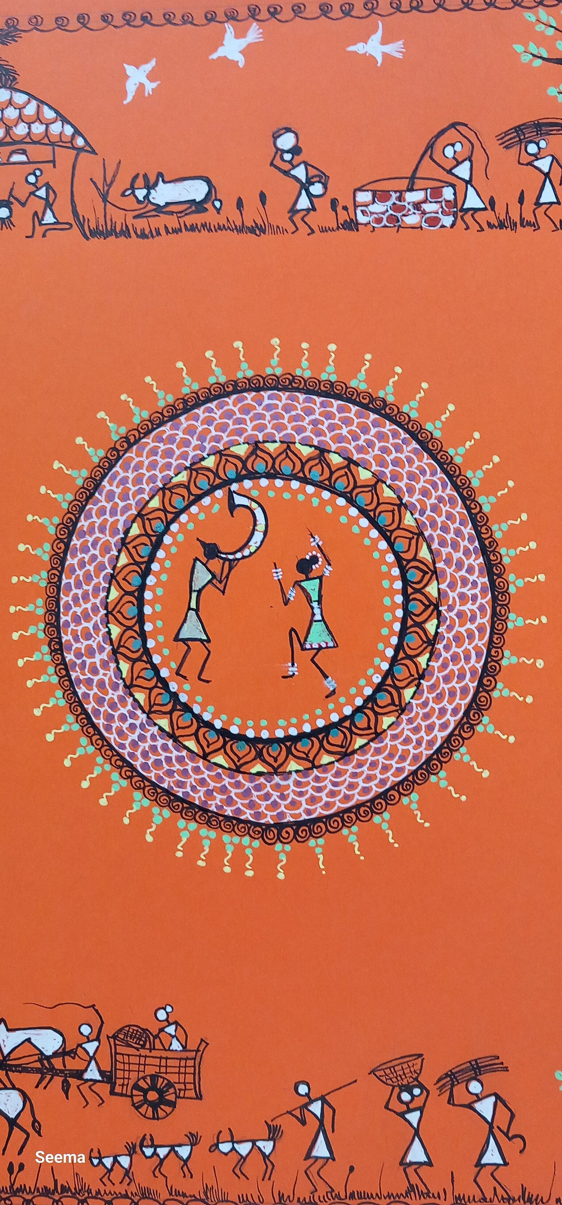 Warli Art. Warli Tribe Village People Life. - Etsy