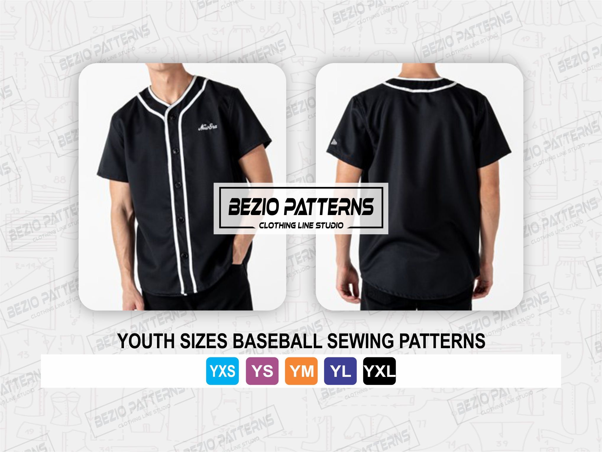 Baseball Jersey Youth Kids Sewing Pattern Youth Baseball - Etsy