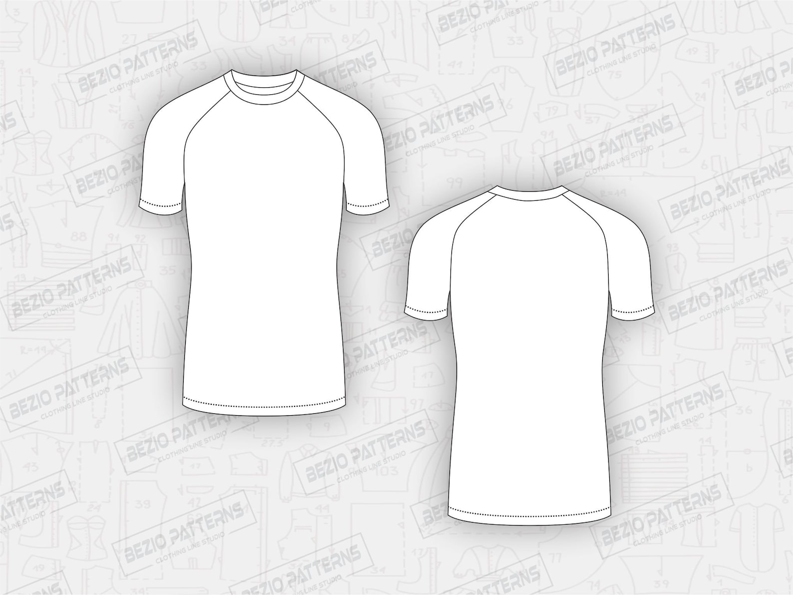 Compression Shirt Rashguard Short Sleeve Raglan Sewing Pdf Pattern ...