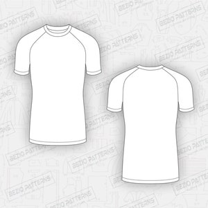 Compression Shirt Rashguard Short Sleeve Raglan Sewing Pdf Pattern ...