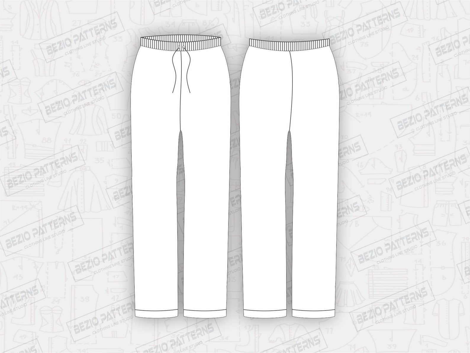 Lounge Pant Digital PDF Sewing Pattern Wide Leg Pants Sewing | Etsy