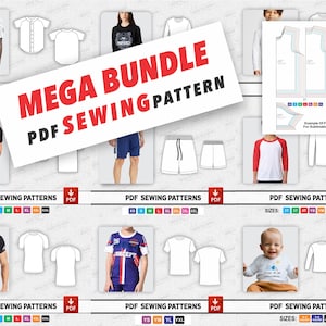 Mega Sewing Patterns Bundle, Sewing Digital Pattern Bundle Sewing ...