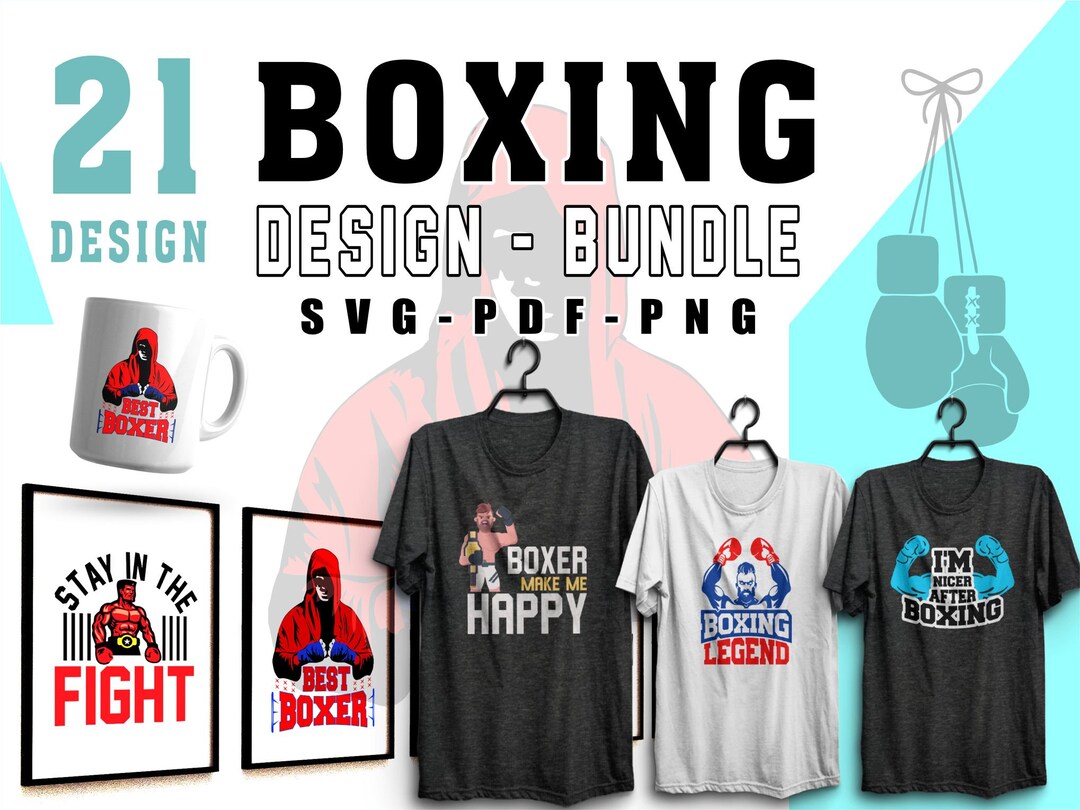 Boxing Bundle Design | 21 Design Bundle Sublimation Cricut, SVG, PDF ...