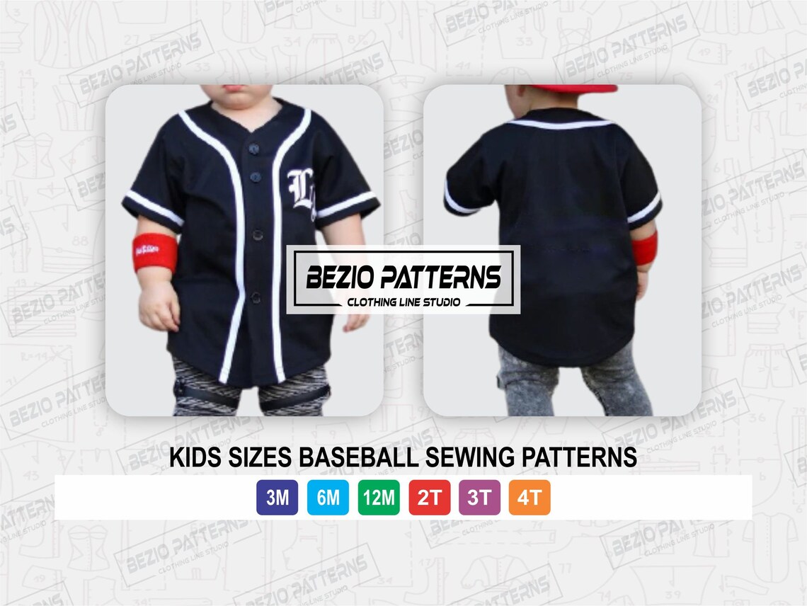 Baseball Jersey Baby Kids Sewing Pattern Baby Kids Baseball - Etsy