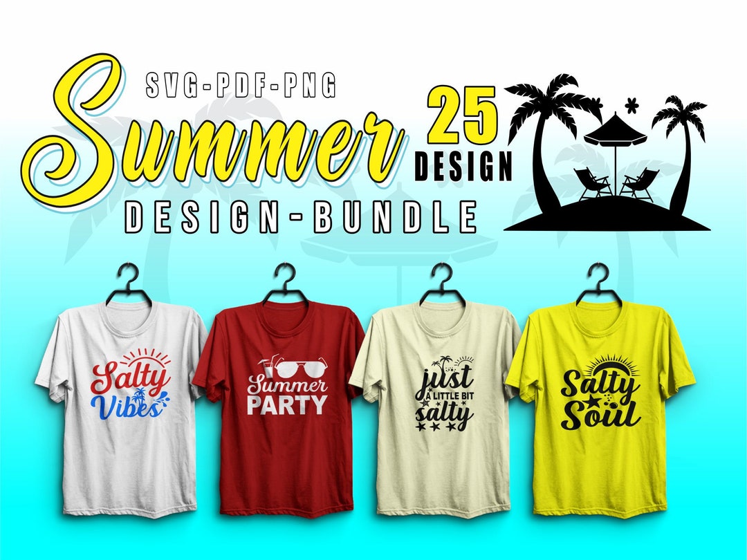 Summer Bundle Design | 25 Design Bundle Sublimation, Silhouette,svg ...
