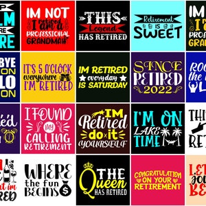 Retirement Bundle Design | 21 Design Bundle Sublimation Cricut, SVG ...