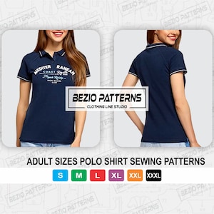 Polo Shirt Women Raglan Sleeves Pattern / Templates,pdf Sewing Digital ...