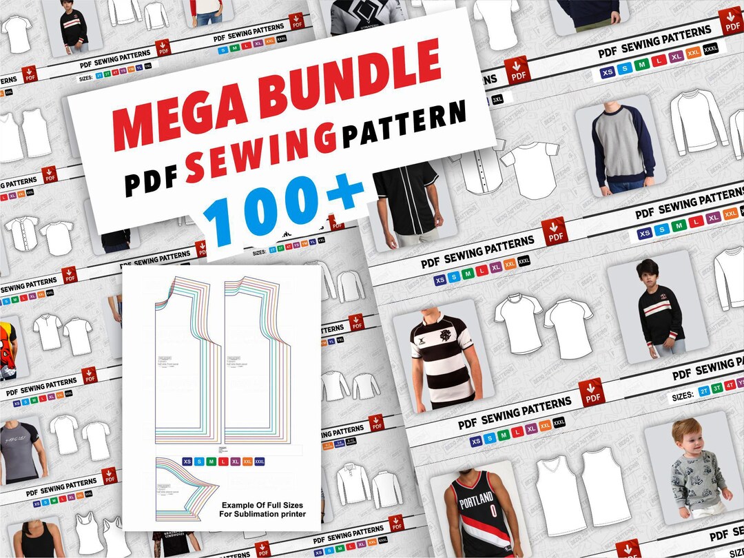 Mega Sewing Patterns Bundle Sewing Digital Pattern Bundle - Etsy UK