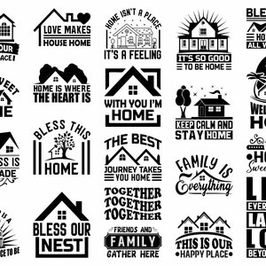 Sweet Home Bundle Design | 21 Design Bundle Sublimation Cricut, SVG ...