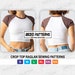 Crop Top Raglan Short Sleeve Sewing Pattern / Templates PDF - Etsy