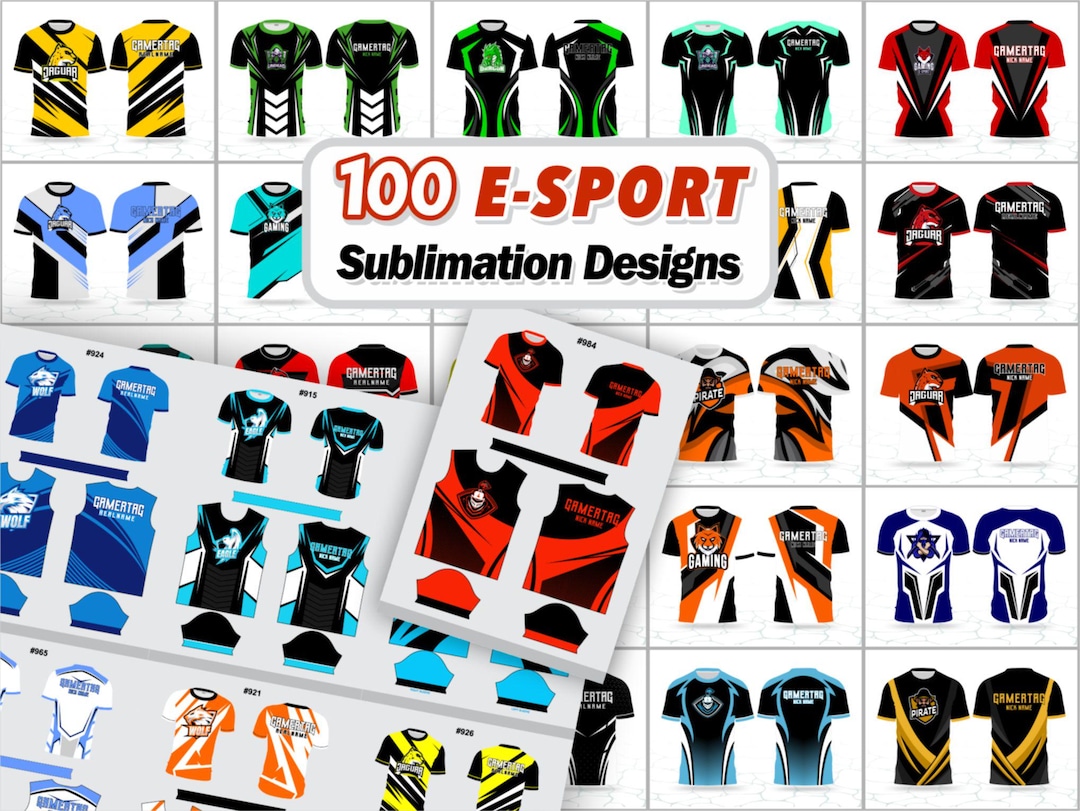 Esports Jersey Sublimation Design Bundle | Esport Jersey Designs ...