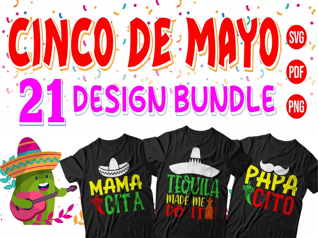 Cinco De Mayo Bundle Design | 20 Design Bundle Sublimation Cricut, SVG ...