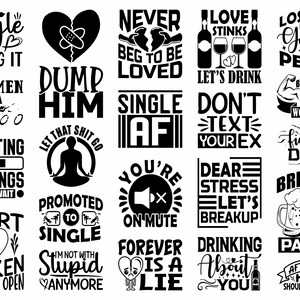 Break up Bundle Design | 21 Design Bundle Sublimation Cricut, SVG, PDF ...