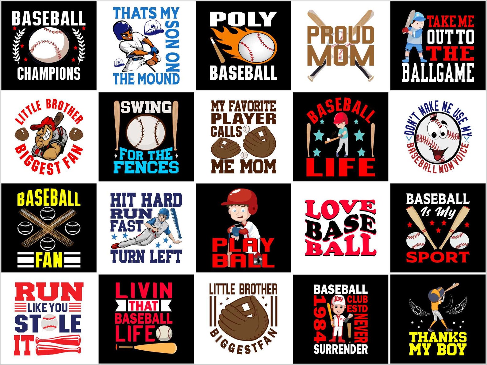 Baseball Bundle Design | 21 Design Bundle Sublimation Cricut, SVG, PDF ...