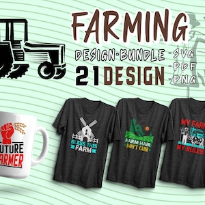 Farming Bundle Design | 21 Design Bundle Sublimation Cricut, SVG, PDF ...