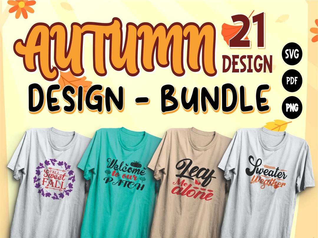 Autumn Bundle Design | 21 Design Bundle Sublimation Cricut, SVG, PDF ...