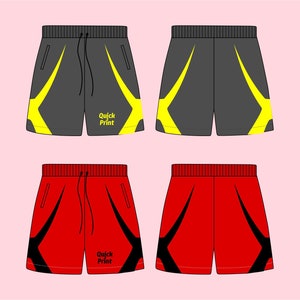 Soccer Short Mockup Template for Design, Layered Illustrator Vector ...