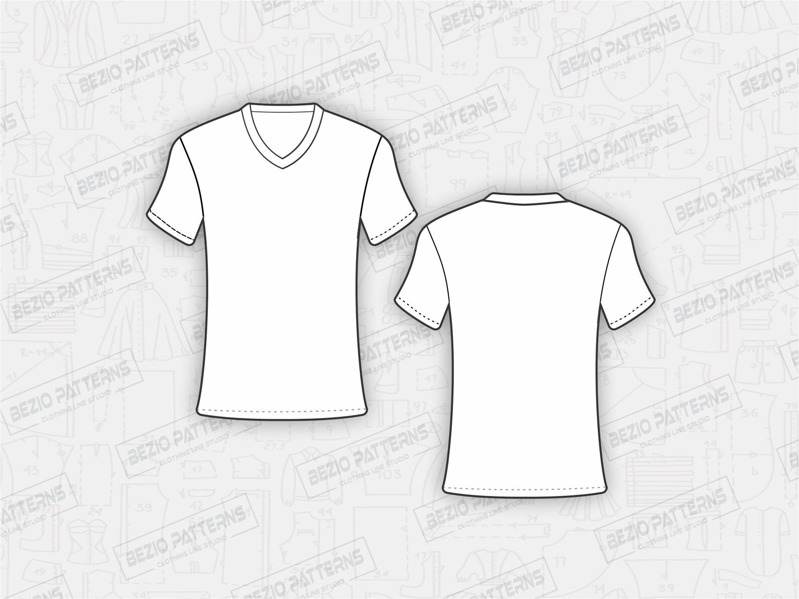 T SHIRT V Neck Sewing Women Pattern / Templates PDF Sewing - Etsy