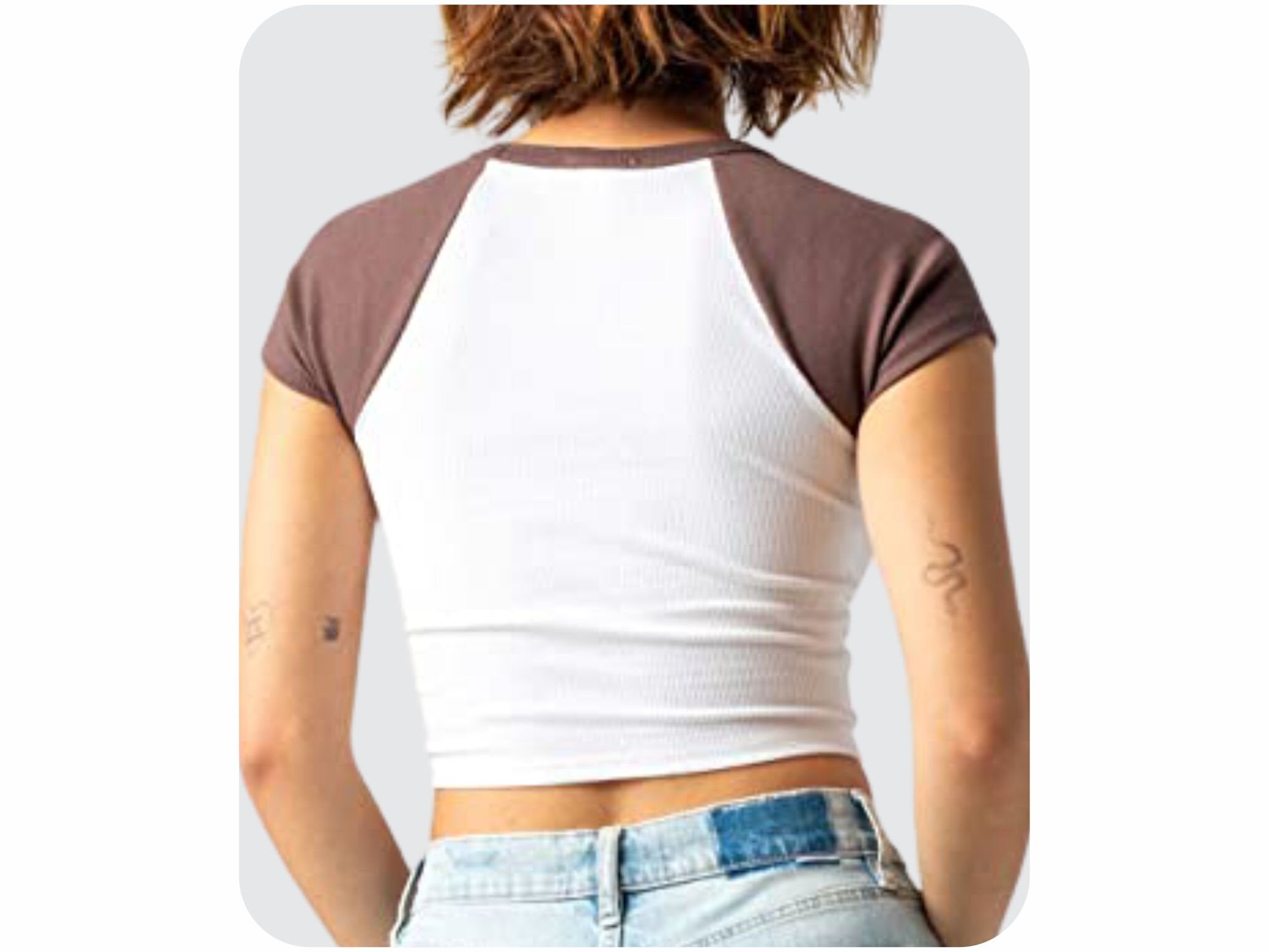 Crop Top Raglan Short Sleeve Sewing Pattern / Templates, PDF Sewing ...