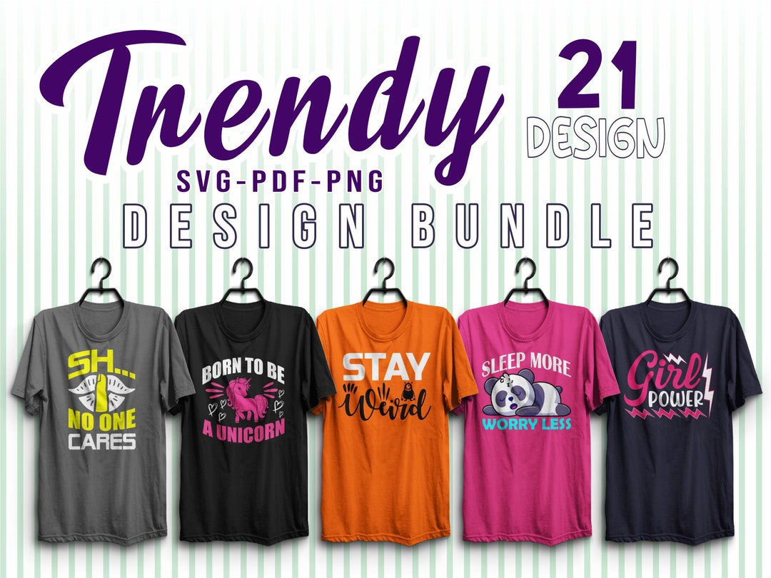 Trendy Bundle Design | 21 Design Bundle Sublimation, Silhouette | SVG ...