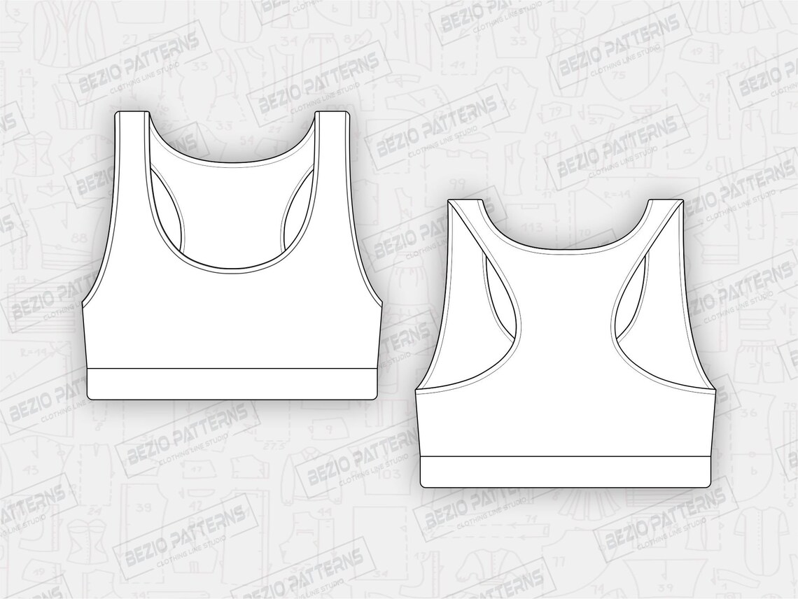 Sports Bra Racerback Sewing Pattern / Templates PDF Sewing | Etsy
