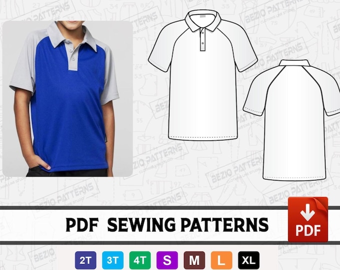 Pdf Polo Shirt Pattern for Boys - Etsy Canada