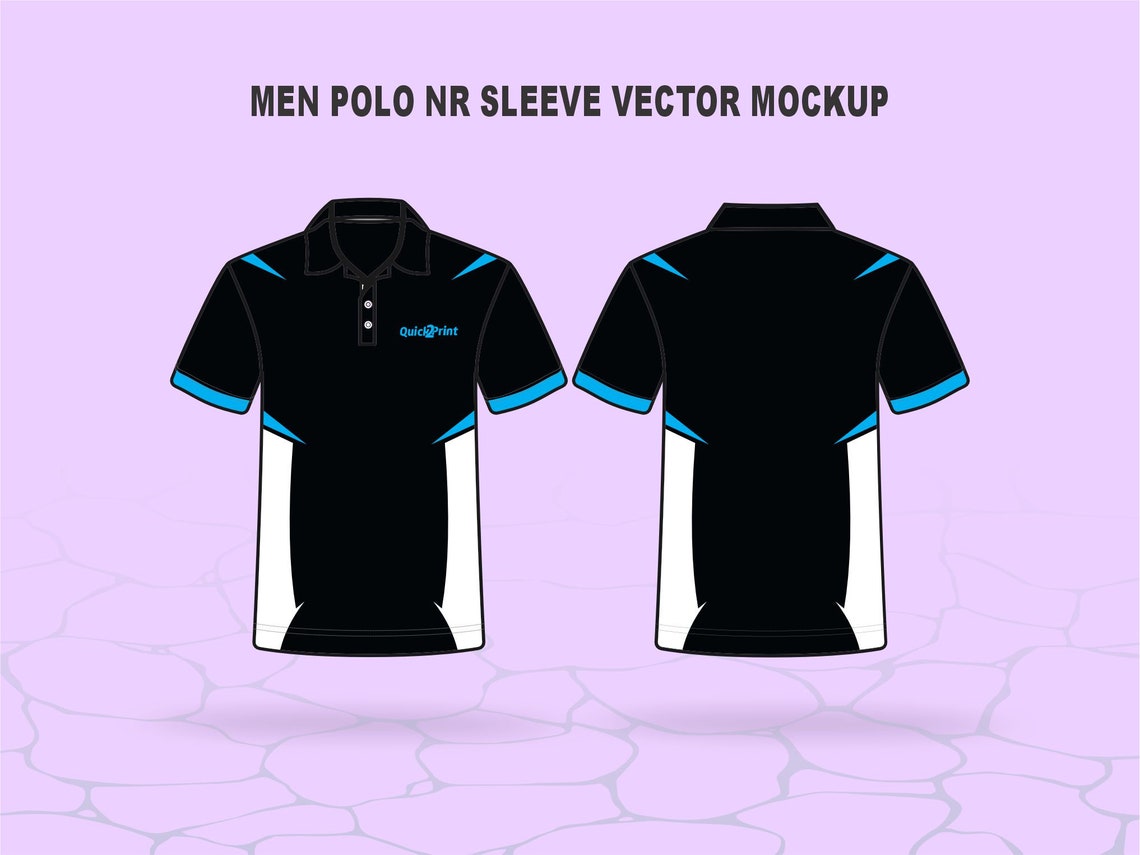 T Shirt Men Polo Mockup Template, T Shirt Layered Illustrator Vector ...