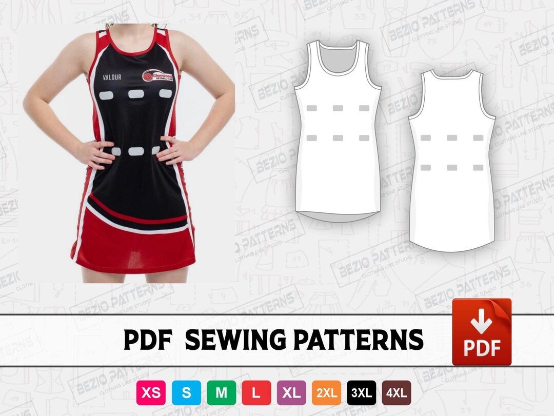 Net Ball Women Sewing Pattern / Templates, PDF Sewing Pattern, Net Ball ...