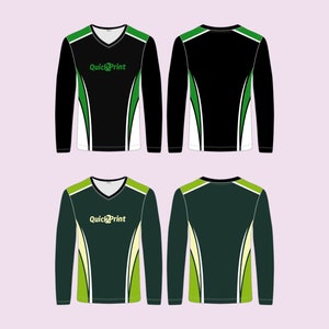 Men Long Sleeve V-neck Shirt Mockup Template, Layered Illustrator ...