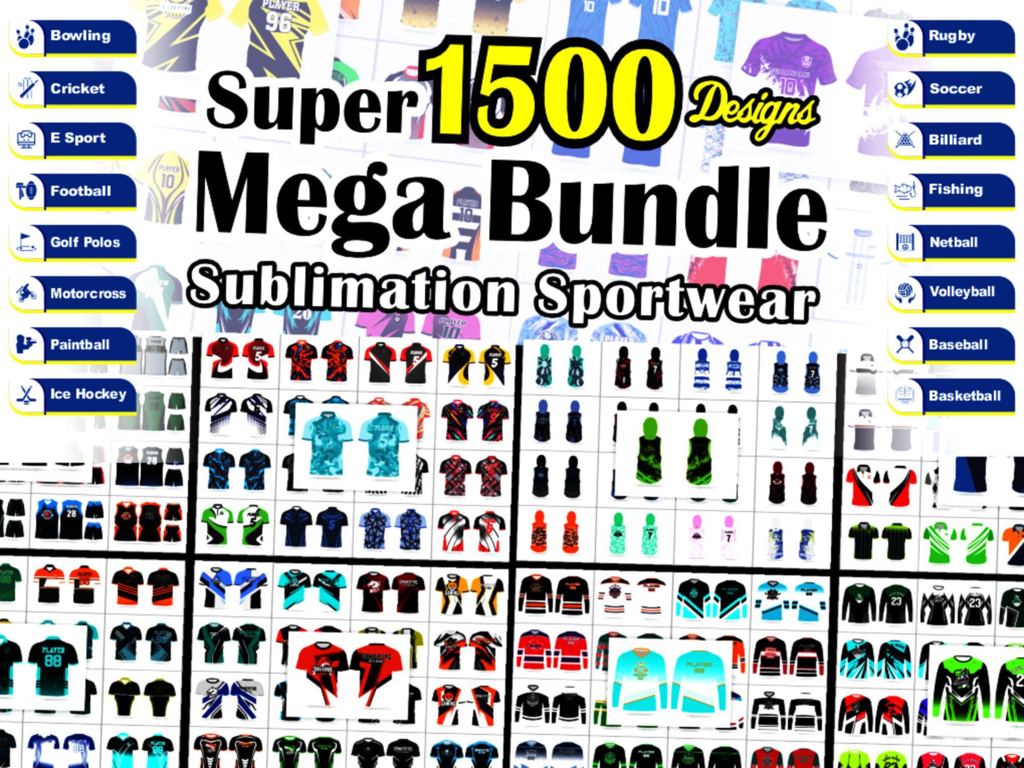 Super Mega Sublimation Jersey Designs Bundle, Sports Apparel ...