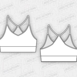 Bra Crossback Sewing Pattern / Templates, PDF Sewing Pattern, Digital ...