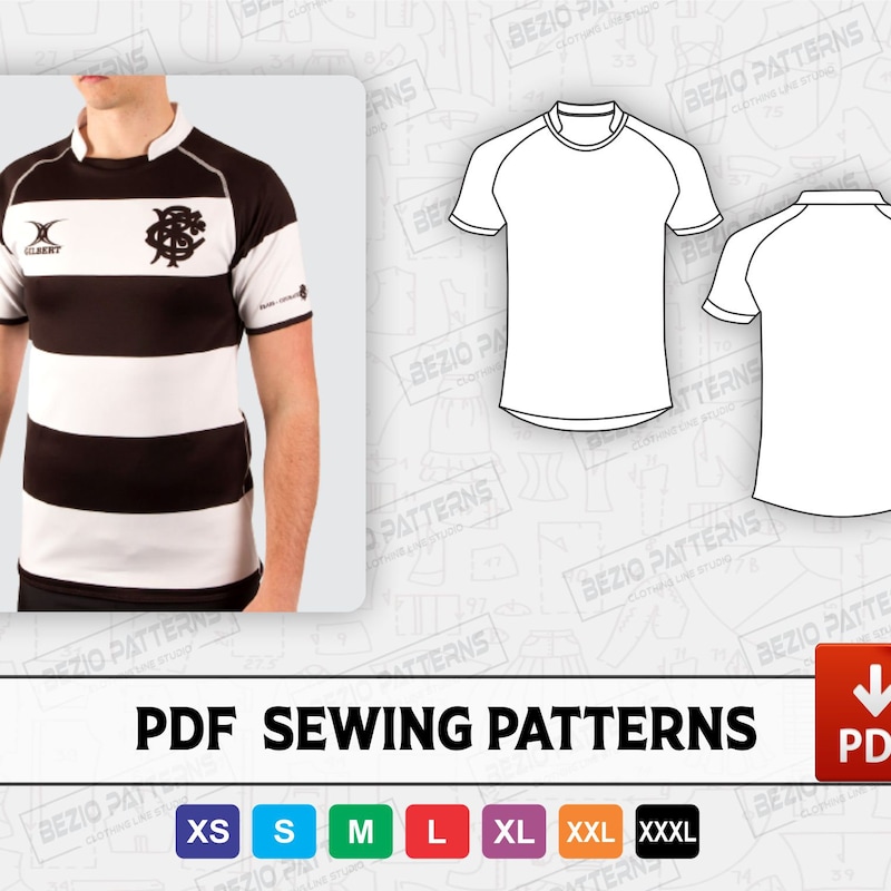 Rugby Jersey Sewing Pattern - Etsy