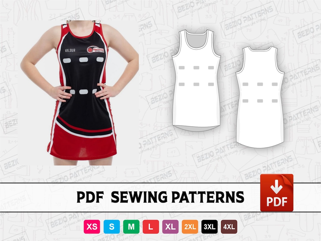 Net Ball Women Sewing Pattern / Templates, PDF Sewing Pattern, Net Ball ...