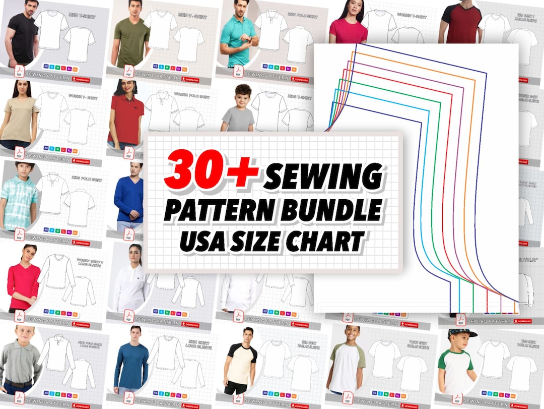 Mega Sewing Patterns Bundle V 2, Sewing Digital Pattern Bundle Sewing ...