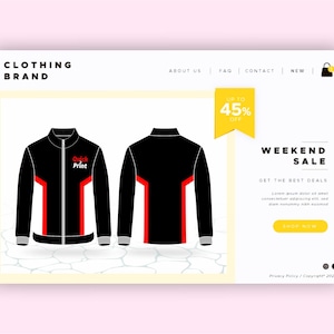 Track Jacket Mockup Template for Design, Layered Illustrator Vector ...