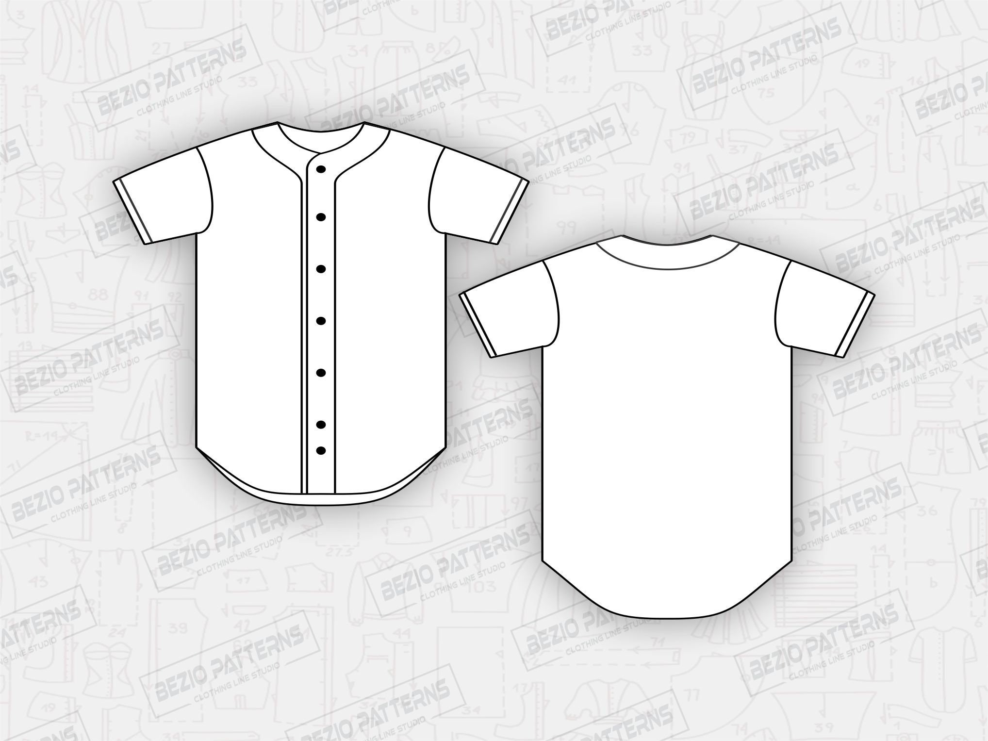 Baseball Jersey Youth Kids Sewing Pattern Youth Baseball - Etsy