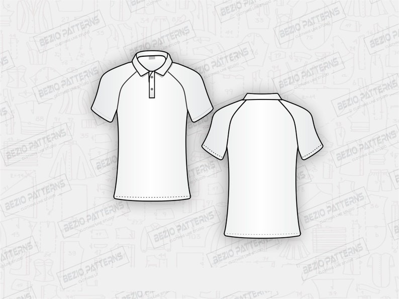 Polo Shirt Women Raglan Sleeves Pattern / Templatespdf Sewing - Etsy