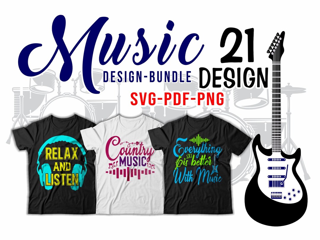 Music Bundle Designs | 22 Design Bundle Sublimation, Silhouette | SVG ...
