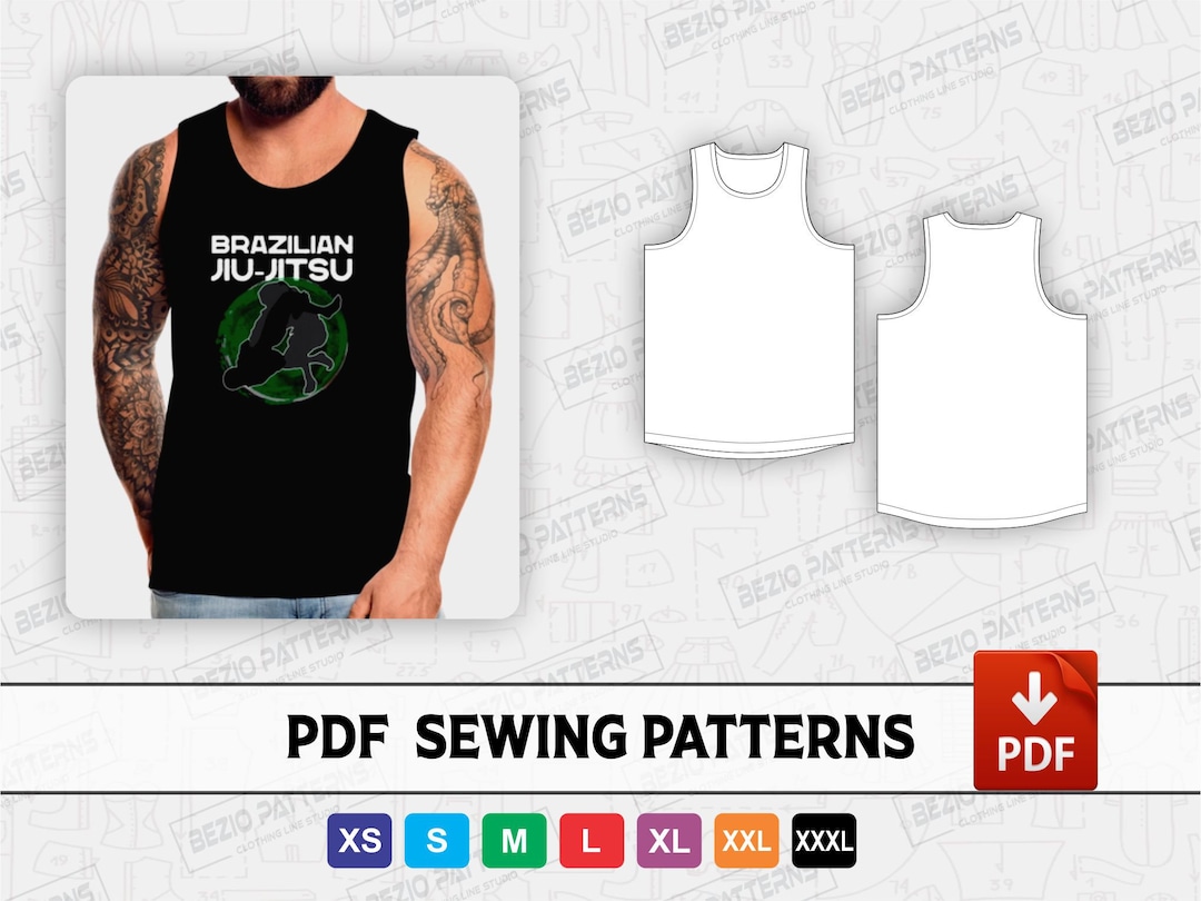 Tank Top Men Sewing Pdf Pattern/templates,pdf Digital Sewing Pattern ...