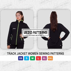 Zip up Track Jacket Women Sewing Pdf Pattern/templates,pdf Sewing ...