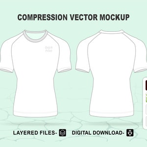 Compression Mockup Template for Design, Layered Illustrator Vector ...