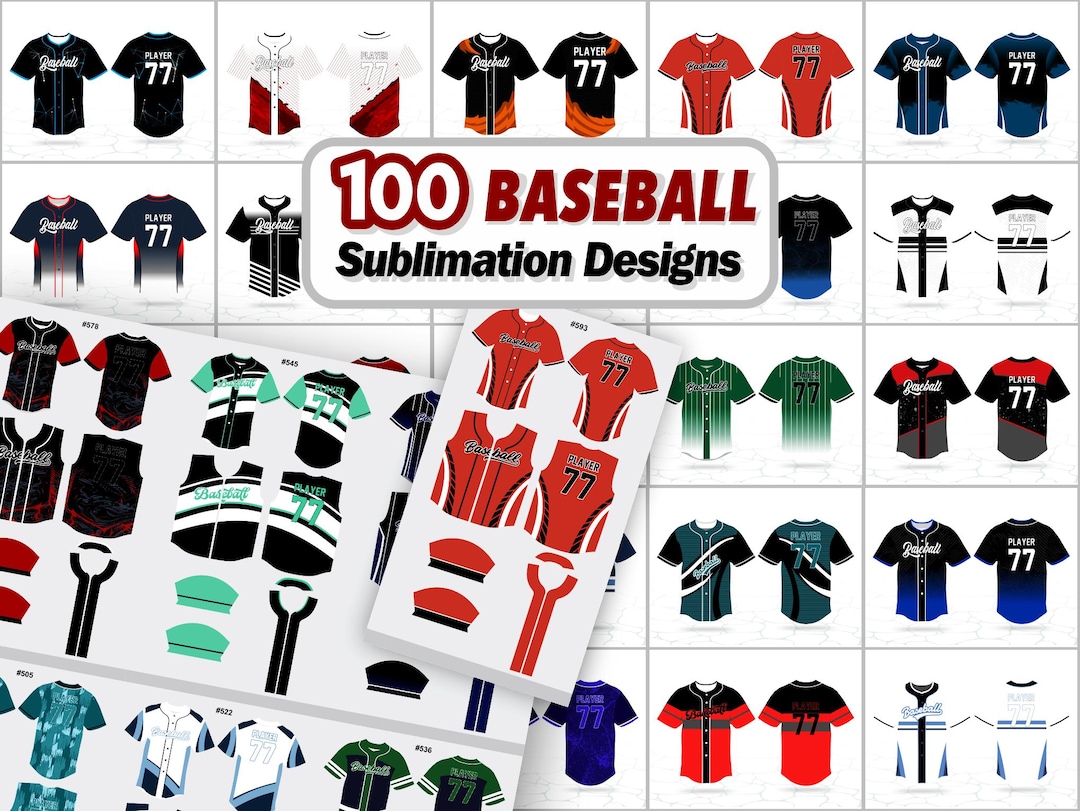 Baseball Jersey Sublimation Design Bundle | Baseball Jersey Designs ...