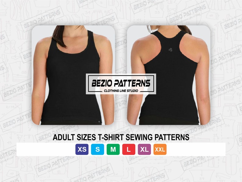 Tank Top Racerback Women Sewing Pattern / Templates, PDF Sewing Pattern ...