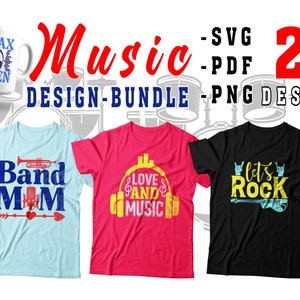 Music Bundle Design | 21 Design Bundle Sublimation Cricut, SVG, PDF ...
